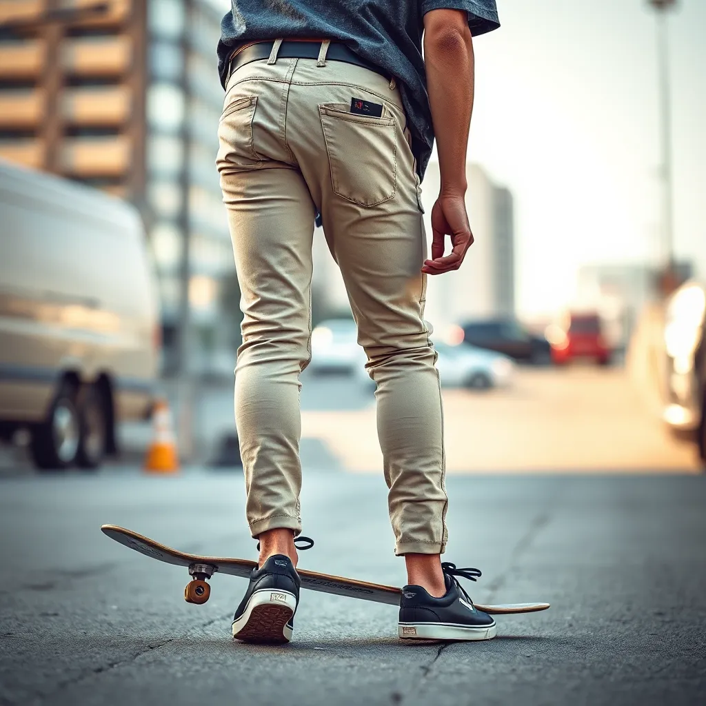 Exploring Men's Beige Skinny Jeans in Skate Culture