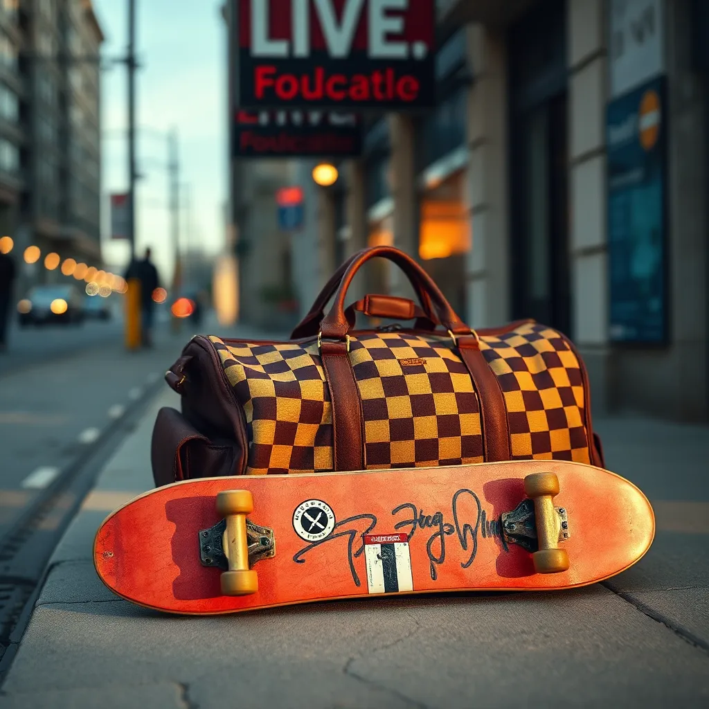 The Checkered Duffle Bag in Skate Culture